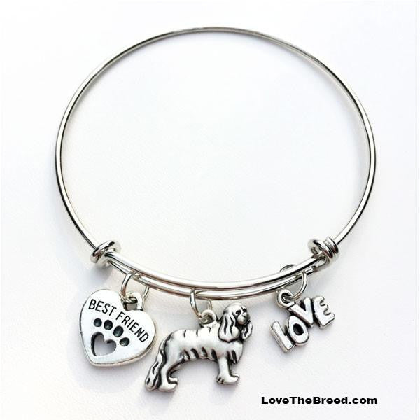 Cocker Spaniel Best Friend Love Charm Bracelet - LoveTheBreed.com